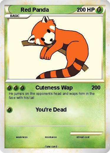 Pokémon Red Panda 69 69 - Cuteness Wap - My Pokemon Card