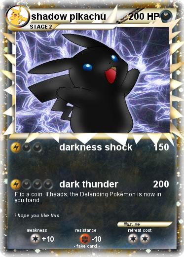 Pokémon shadow pikachu 1045 1045 - darkness shock - My Pokemon Card