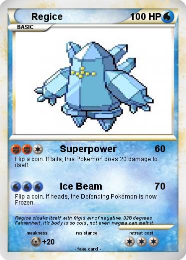 Pokémon Regice 544 544 - Superpower - My Pokemon Card