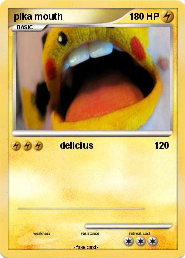 Pokémon pika mouth - delicius - My Pokemon Card