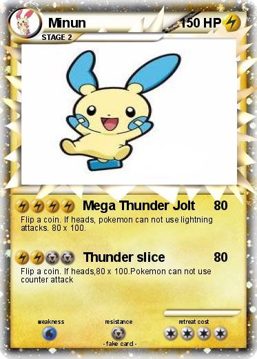 Pokémon Minun 16 16 - Mega Thunder Jolt - My Pokemon Card