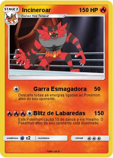 Pokémon Incineroar 111 111 - Garra Esmagadora - My Pokemon Card