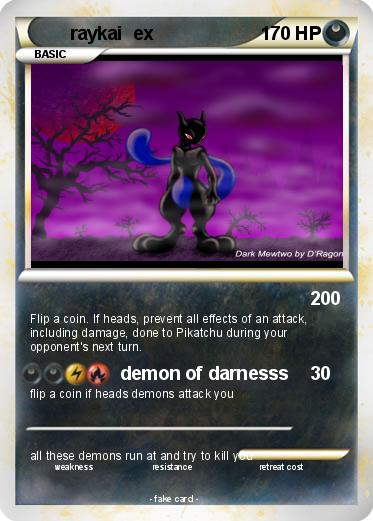 Pokémon raykai ex - demon of darnesss - My Pokemon Card