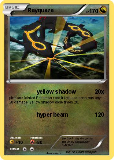 Pokémon Rayquaza 6230 6230 - yellow shadow - My Pokemon Card