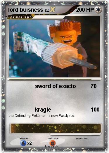 Pokémon lord buisness 5 5 - sword of exacto - My Pokemon Card