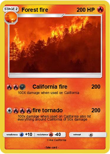 Pokémon Forest fire 21 21 - California fire - My Pokemon Card