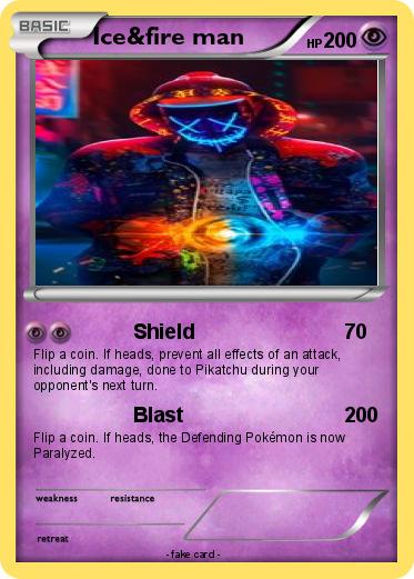 Pokémon Ice fire man - Shield - My Pokemon Card