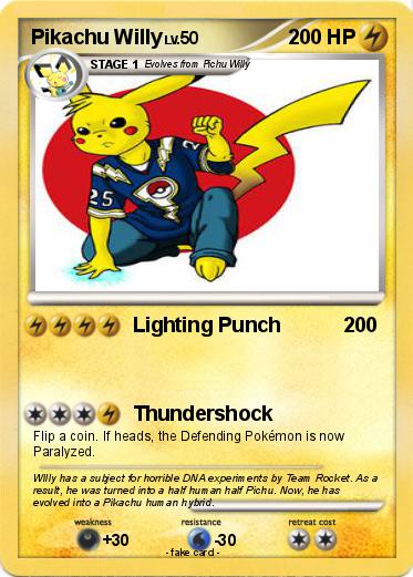 Pokémon Pikachu Willy - Lighting Punch - My Pokemon Card