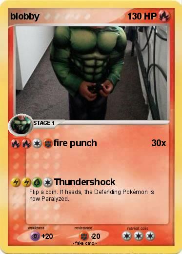 Pokémon blobby 107 107 - fire punch - My Pokemon Card