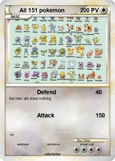 Pokémon All 151 pokemon 2 2 - Defend - Ma carte Pokémon