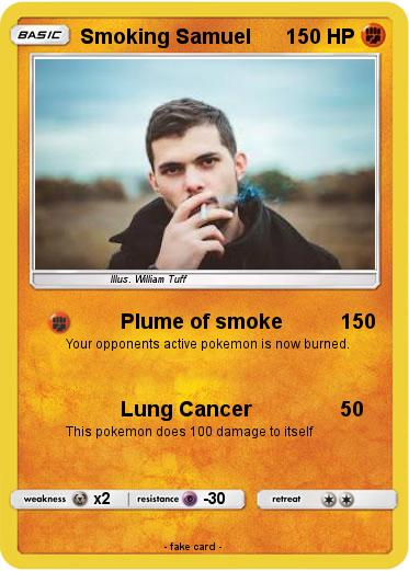 Pokémon Smoking Samuel - Plume of smoke - My Pokemon Card