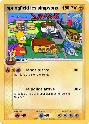 Pokémon springfield les simpsons - lance pierre - Ma carte Pokémon
