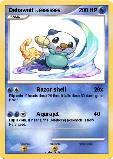 Pokémon Oshawott 624 624 - Razor shell - My Pokemon Card