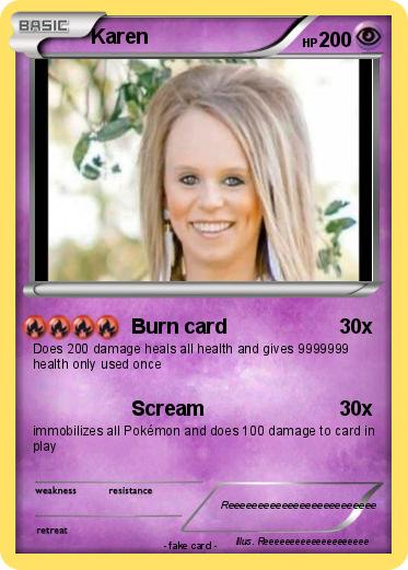 Pokémon Karen 133 133 - Burn card - My Pokemon Card