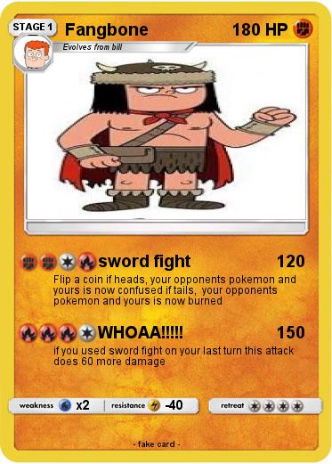 Pokémon Fangbone 1 1 - sword fight - My Pokemon Card