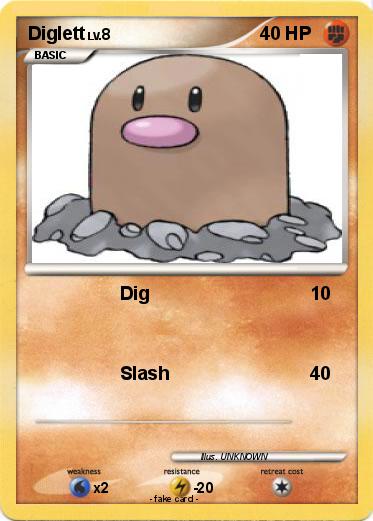 Pokémon Diglett 62 62 - Dig - My Pokemon Card