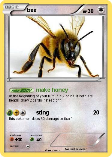 Pokémon bee 203 203 - make honey - My Pokemon Card
