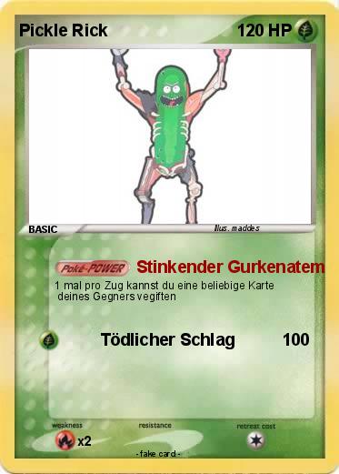 Pokémon Pickle Rick 81 81 - Stinkender Gurkenatem - My Pokemon Card