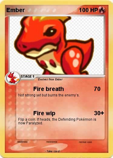Pokémon Ember 81 81 - Fire breath - My Pokemon Card