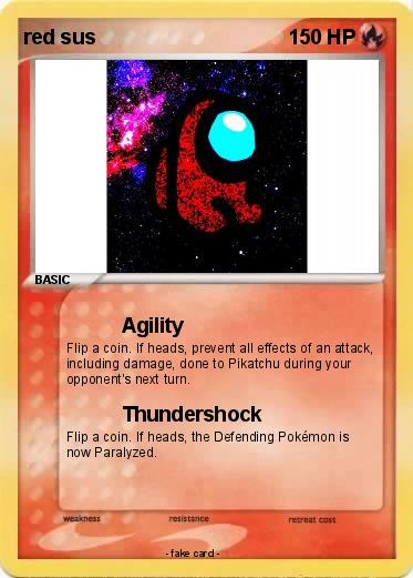 Pokémon red sus - Agility - My Pokemon Card
