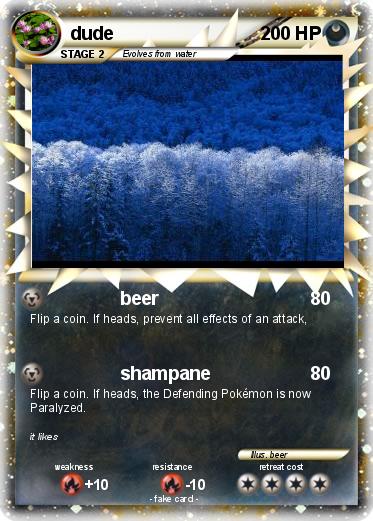 Pokémon dude 60 60 - beer - My Pokemon Card