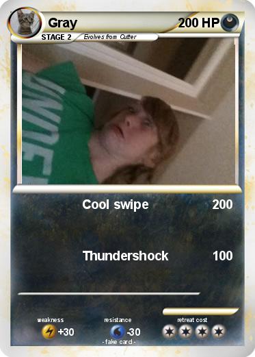 Pokémon Gray 228 228 - Cool swipe - My Pokemon Card