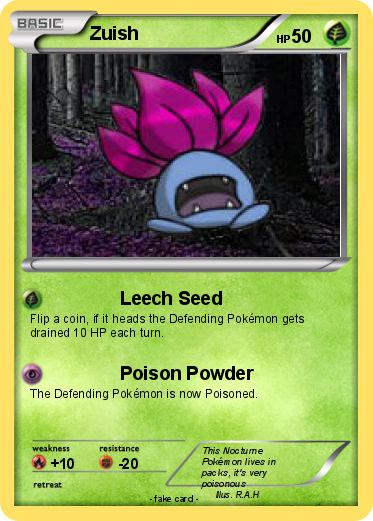 Pokémon Zuish - Leech Seed - My Pokemon Card