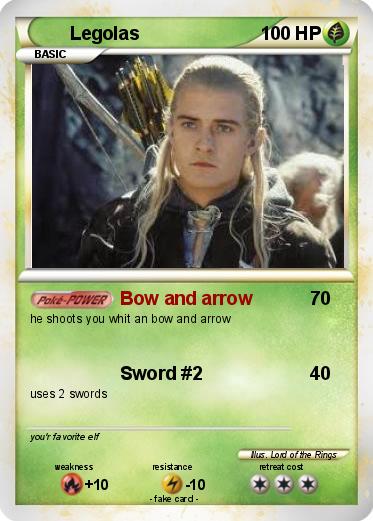 Pokémon Legolas 90 90 - Bow and arrow - My Pokemon Card