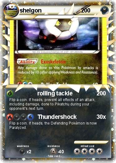 Pokémon shelgon 45 45 - rolllng tackle - My Pokemon Card