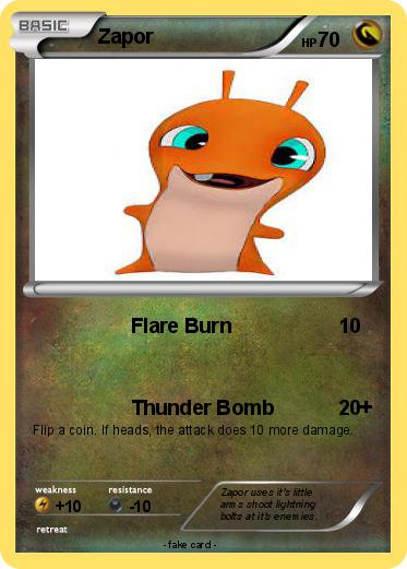 Pokémon Zapor - Flare Burn - My Pokemon Card