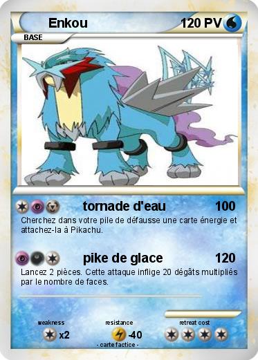Pokémon Enkou - tornade d'eau - Ma carte Pokémon