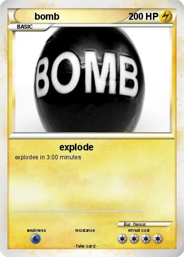 Pokémon bomb 105 105 - explode - My Pokemon Card