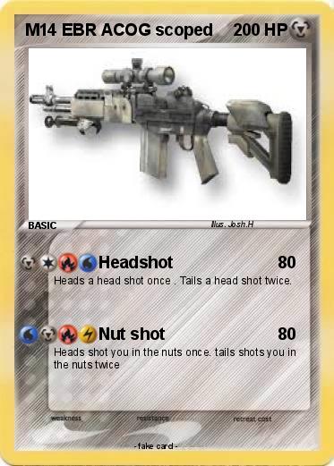 Pokémon M14 EBR ACOG scoped - Headshot - My Pokemon Card