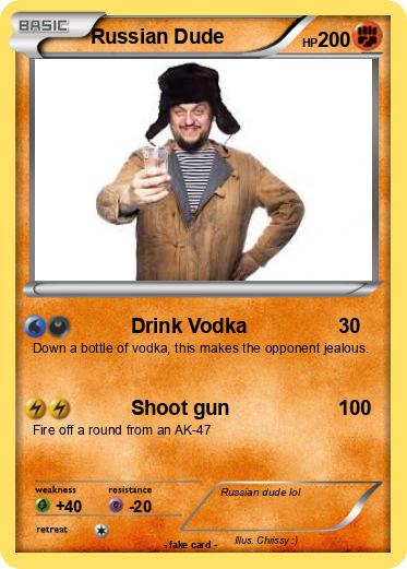 Pokémon Russian Dude - Drink Vodka - My Pokemon Card