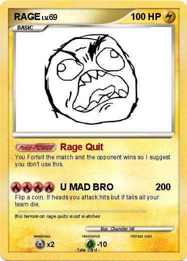 Pokémon RAGE 229 229 - Rage Quit - My Pokemon Card