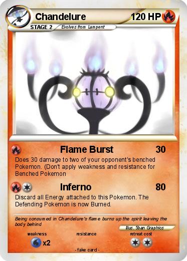Pokémon Chandelure 110 110 - Flame Burst - My Pokemon Card