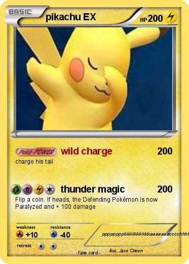 Pokémon pikachu EX 1238 1238 - wild charge - My Pokemon Card