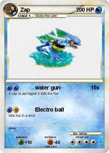 Pokémon Zap 255 255 - water gun - My Pokemon Card