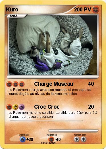 Pokémon Kuro 50 50 - Charge Museau - Ma carte Pokémon