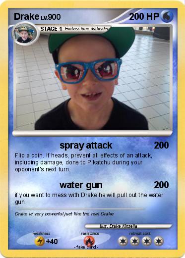 Pokémon Drake 201 201 - spray attack - My Pokemon Card