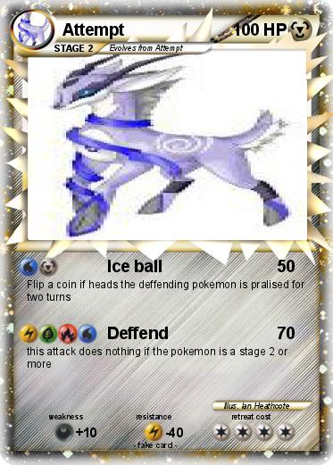 Pokémon Attempt - Ice ball - My Pokemon Card