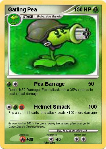Pokémon Gatling Pea 122 122 - Pea Barrage - My Pokemon Card