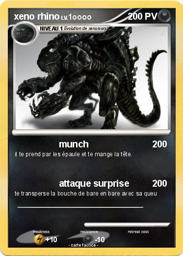 Pokémon xeno rhino - munch - Ma carte Pokémon