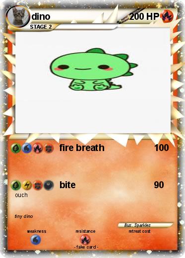 Pokémon dino 1028 1028 - fire breath - My Pokemon Card