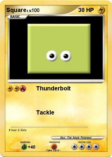 Pokémon Square 44 44 - Thunderbolt - My Pokemon Card