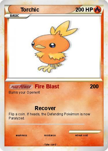 Pokémon Torchic 180 180 - Fire Blast - My Pokemon Card