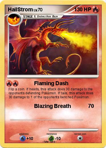 Pokémon HailStrom - Flaming Dash - My Pokemon Card