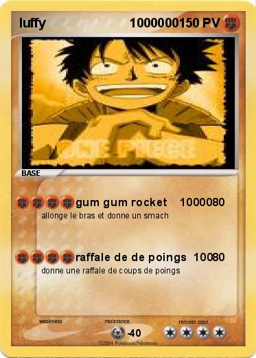 Pokémon luffy 1000000 1000000 - gum gum rocket 10000 - Ma carte Pokémon