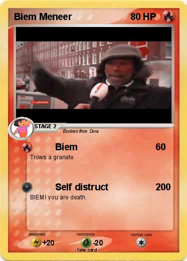 Pokémon Biem Meneer 3 3 - Biem - My Pokemon Card
