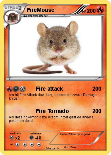Pokémon FireMouse 1 1 - Fire attack - My Pokemon Card